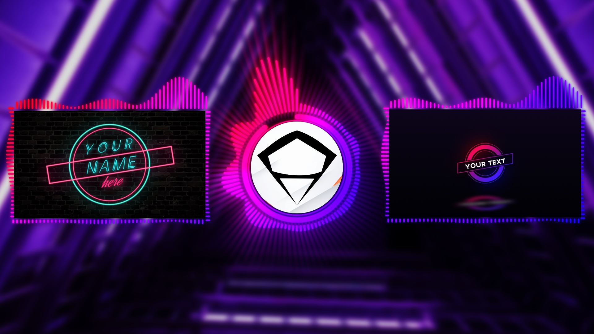 Free Outro Template 6 END SCREEN NO TEXT RKMFX