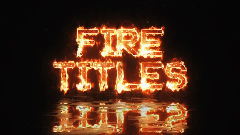 Fire Titles Reveal After Effects Intro Template #160 Free Download – RKMFX